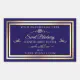 Elegant Dark Blue Product Label Gold Shimmer Frame | Zazzle