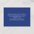 Elegant Dark Blue QR Code Website RSVP Card | Zazzle