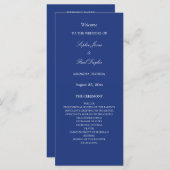 Elegant Dark Blue Wedding Program | Zazzle