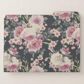Elegant Dark Floral Personalized File Folder | Zazzle