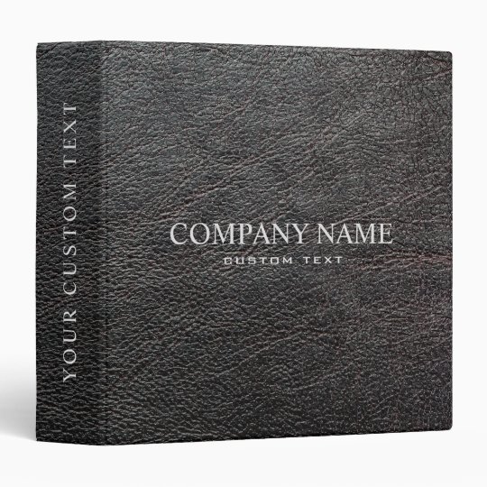 Elegant Dark Gray Leather Look Personalized 3 Ring Binder | Zazzle.com