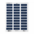 Elegant dark navy blue return address labels | Zazzle