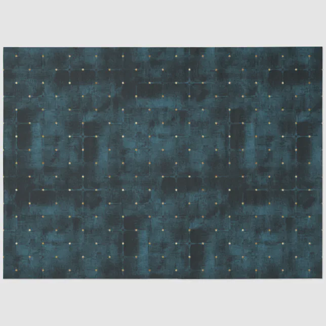 Elegant Dark Teal Velvet Gold Dots Luxury Tissue Paper | Zazzle