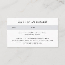 Elegant Dark Violet Floral Appointment Card | Zazzle