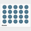 Elegant Decorative Blue Classic Round Sticker | Zazzle