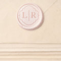 Elegant Decorative Border Two Letter Monogram Wax Seal Sticker | Zazzle