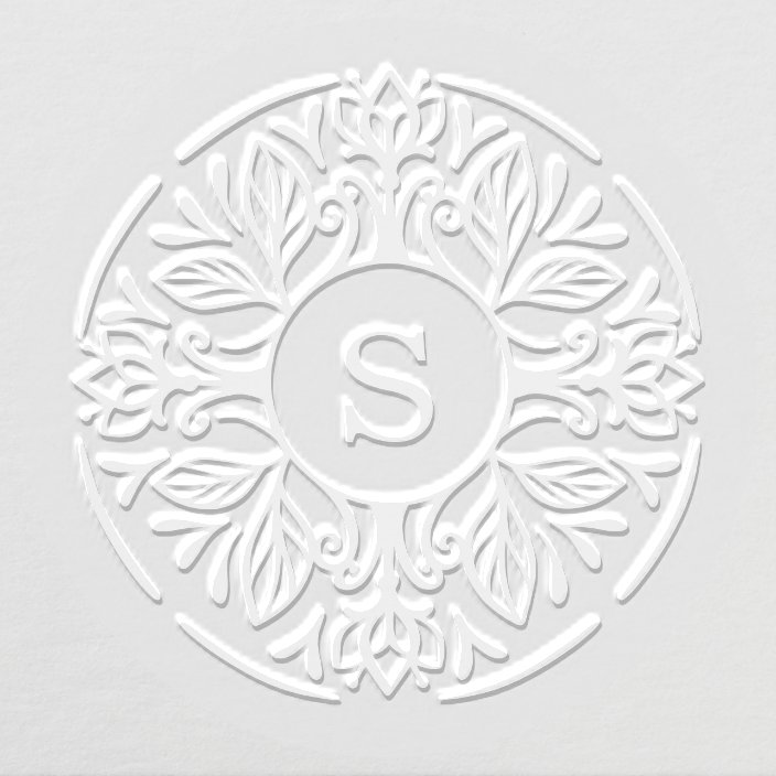 Elegant Decorative Circular Crest & Monogram Embosser | Zazzle.com