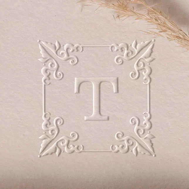 Elegant Decorative Frame & Monogram Embosser | Zazzle