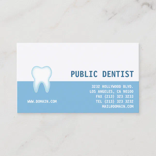 Elegant Dental Clinic Dentist Business Card | Zazzle