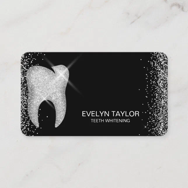 Elegant Dentist Dental Clinic Teeth Whitening Business Card | Zazzle
