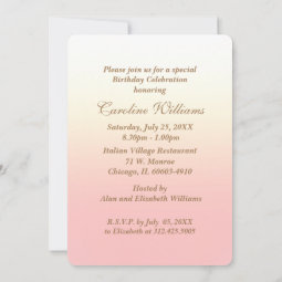 Elegant Design Birthday Party Custom Invitations | Zazzle