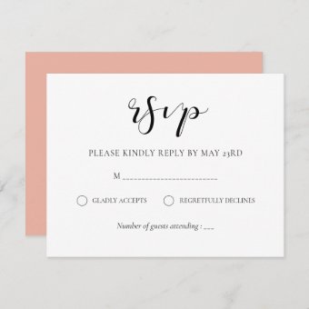 Elegant design RSVP card | Zazzle