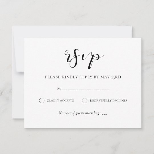 Elegant design RSVP card | Zazzle.com