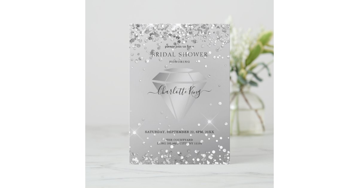Elegant Diamond Einladung Invitation | Zazzle.com