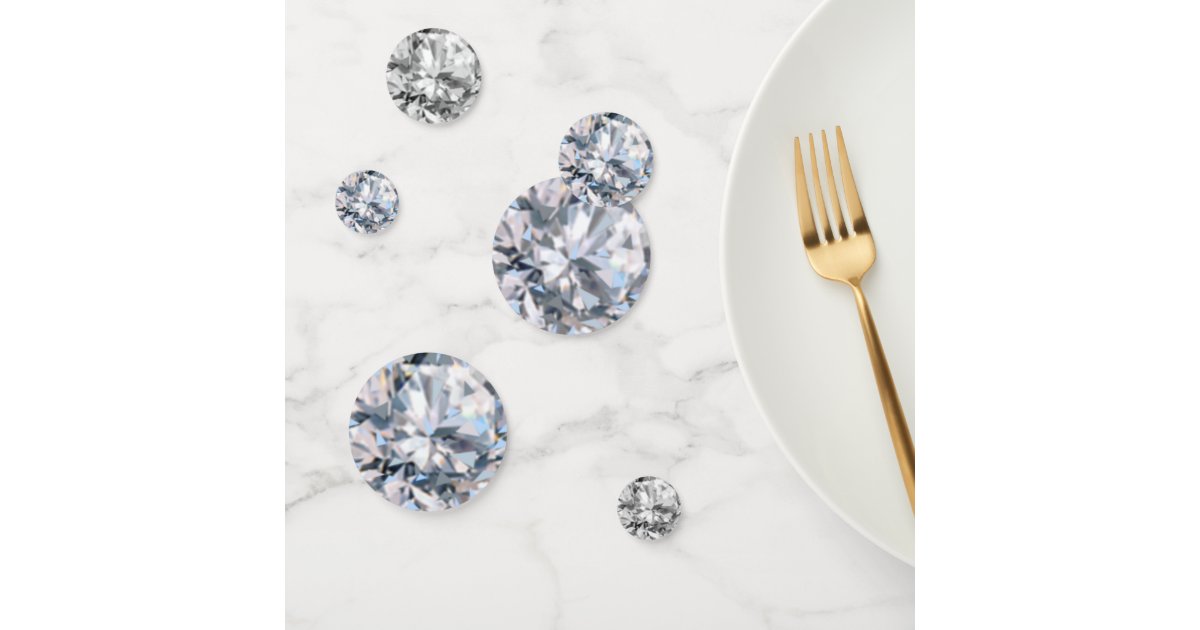 Elegant Diamond Gemstone Table Confetti | Zazzle
