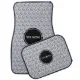 Elegant diamond pattern & calligraphy car floor mat | Zazzle