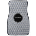 Elegant diamond pattern & calligraphy car floor mat | Zazzle