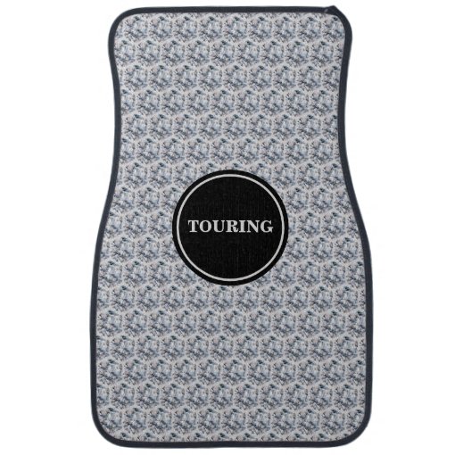 Elegant diamond pattern & calligraphy car floor mat | Zazzle