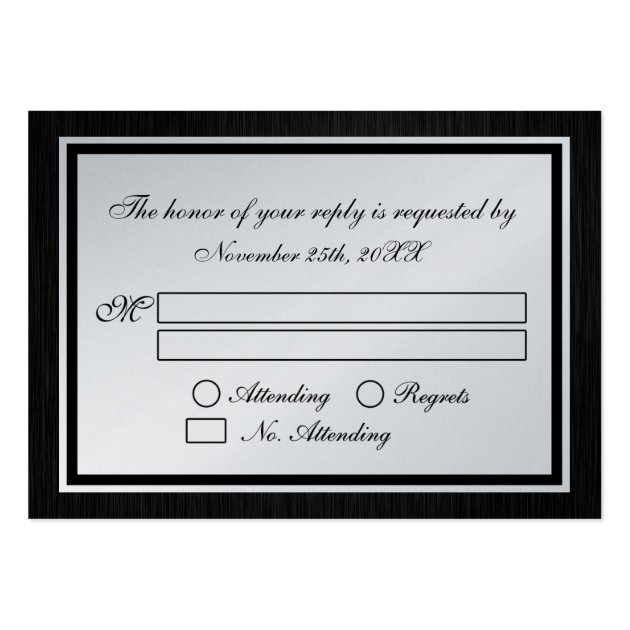 Elegant Diamond Themed Monogram RSVP Wedding Card Business Card Templates