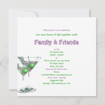 Elegant dinner cocktail party CUSTOMIZE Invitation | Zazzle