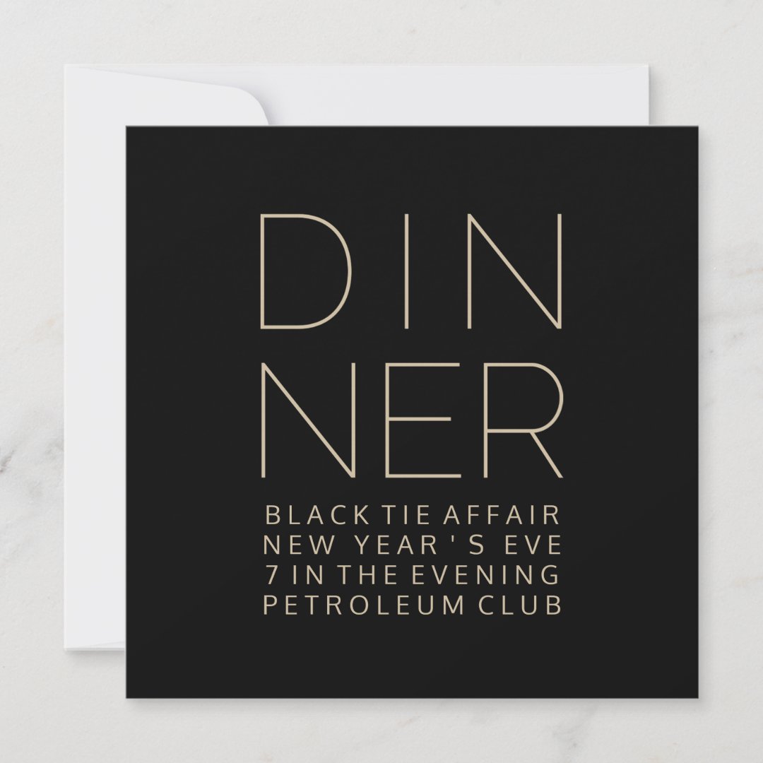 Elegant Dinner Invitation Card | Zazzle