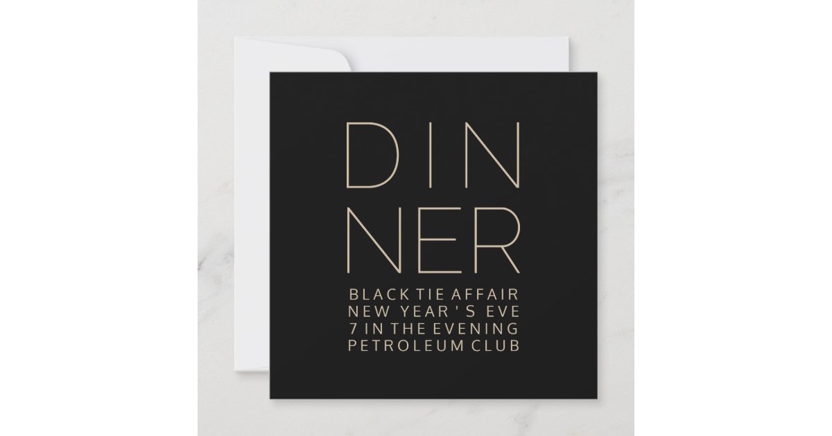Elegant Dinner Invitation Card | Zazzle