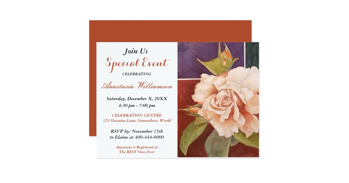 ELEGANT DINNER PARTY EVENT INVITE | Zazzle.com