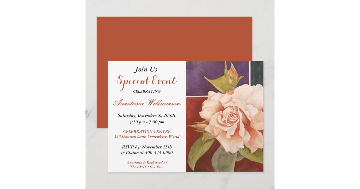 ELEGANT DINNER PARTY EVENT INVITE | Zazzle