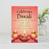 Elegant Diya Diwali Celebration Invitation | Zazzle