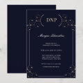 Elegant DNP degree Gold Blue Graduation Party Invitation | Zazzle