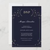 Elegant DNP degree Gold Blue Graduation Party Invitation | Zazzle