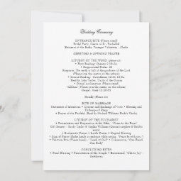 Elegant Downloadable Catholic Wedding Mass Program | Zazzle