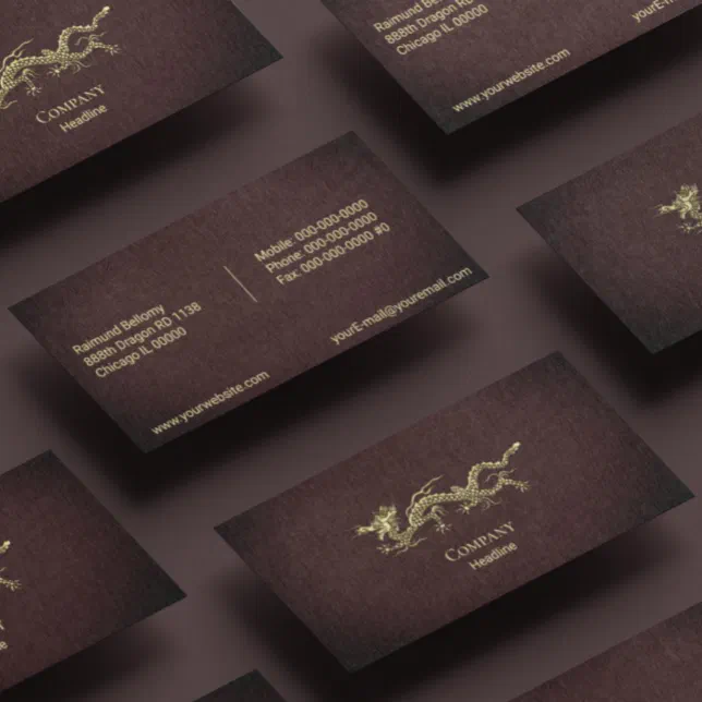 Elegant Dragon Business Card | Zazzle