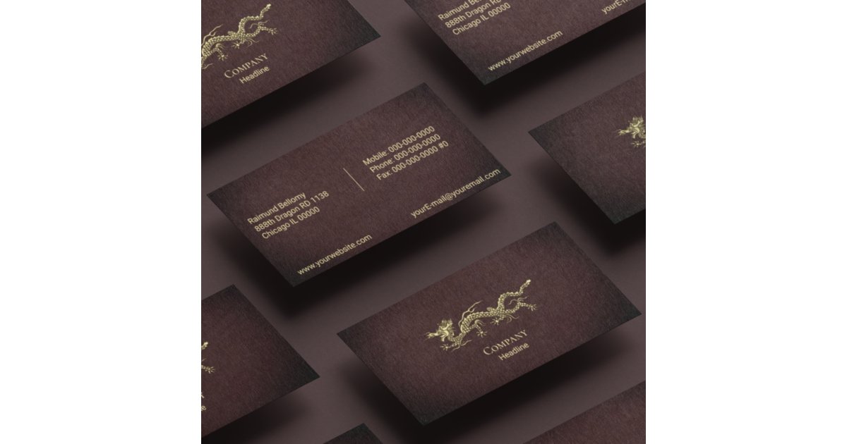 Elegant Dragon Business Card | Zazzle