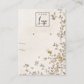Elegant Dusky Floral Vine Logo Earring Necklace Business Card | Zazzle