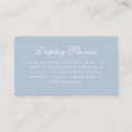 Elegant Dusty Blue Display Shower Bridal Shower Enclosure Card | Zazzle