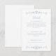 Elegant Dusty Blue Line Art Wedding Details Enclosure Card | Zazzle