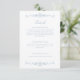 Elegant Dusty Blue Line Art Wedding Details Enclosure Card | Zazzle