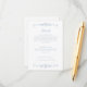Elegant Dusty Blue Line Art Wedding Details Enclosure Card | Zazzle
