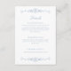 Elegant Dusty Blue Line Art Wedding Details Enclosure Card | Zazzle