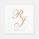 Elegant Dusty Gold Monogram Wedding Napkins | Zazzle