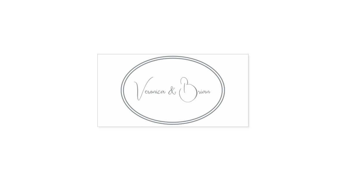 Elegant Dusty Navy Blue Collection bride and groom Self-inking Stamp ...