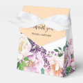 Elegant Dusty Orange and Purple Pastel Floral Favor Boxes | Zazzle
