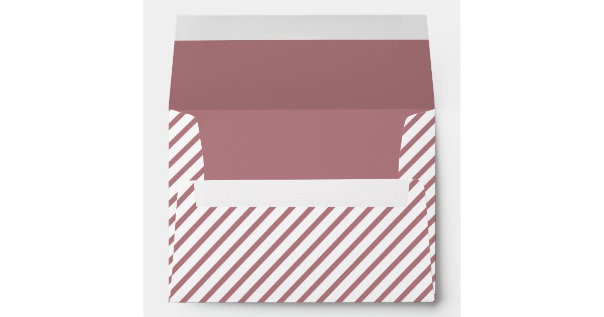 Elegant Dusty Pink Stripes Pattern Envelope | Zazzle