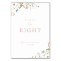 Elegant Dusty Pink Wildflower Rustic Boho Wedding Table Number | Zazzle