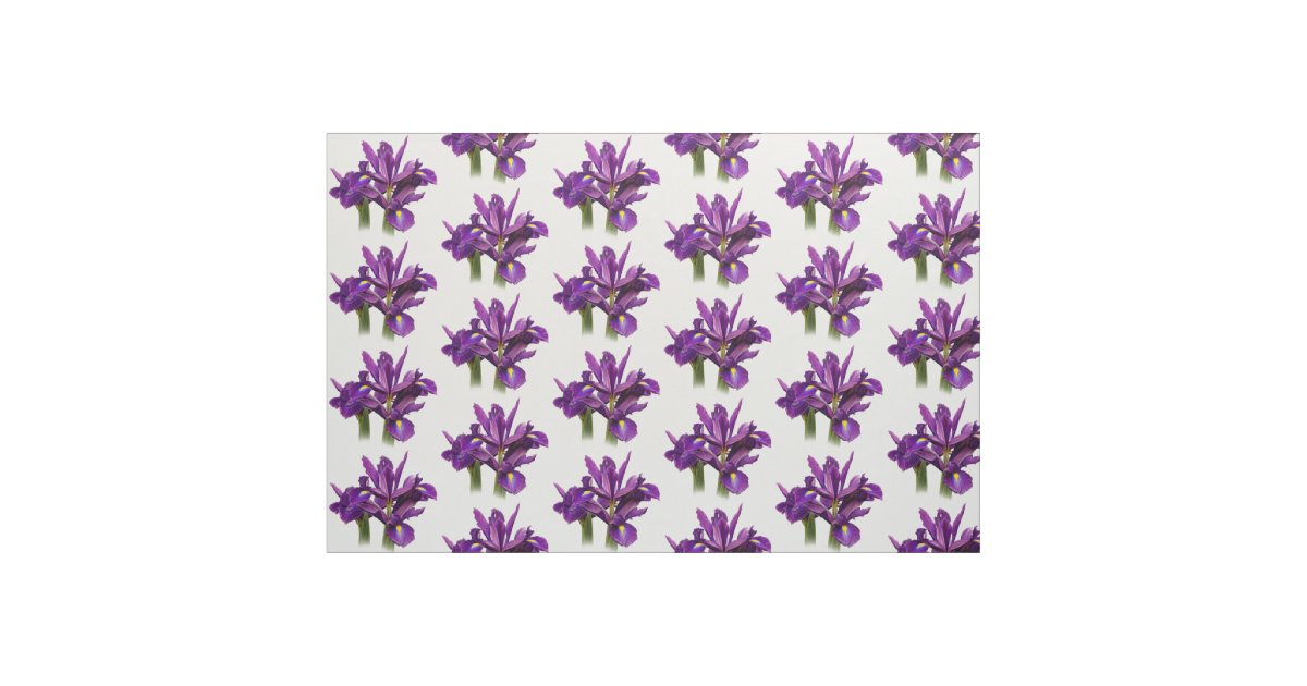Elegant Dutch Iris Purple Sensation Fabric | Zazzle Elegant Dutch Iris Purple Sensation Fabric | Zazzle