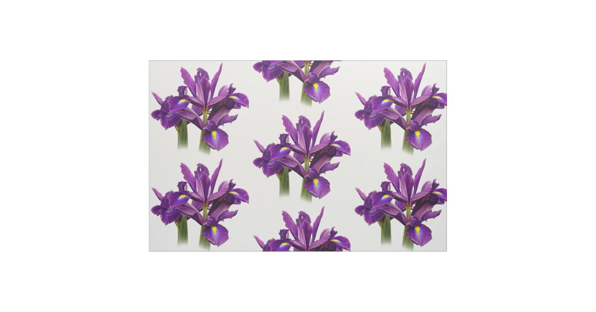 Elegant Dutch Iris Purple Sensation Fabric | Zazzle Elegant Dutch Iris Purple Sensation Fabric | Zazzle