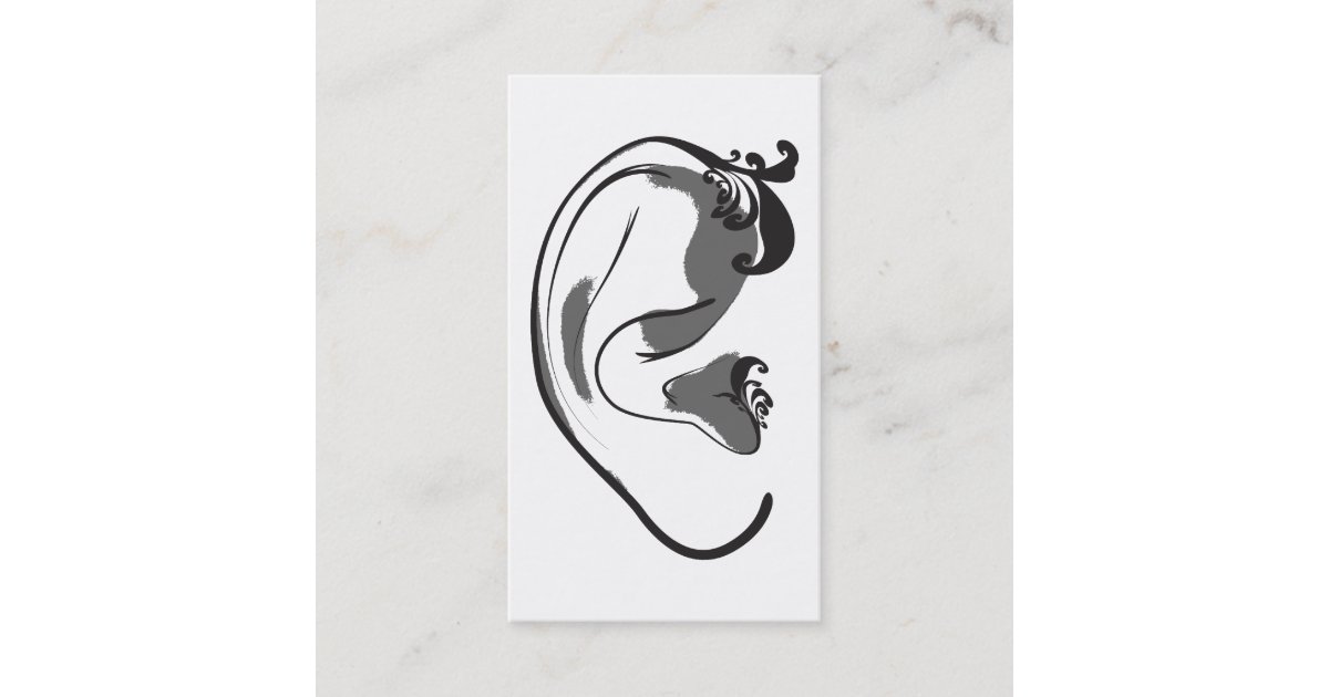elegant ear business card | Zazzle