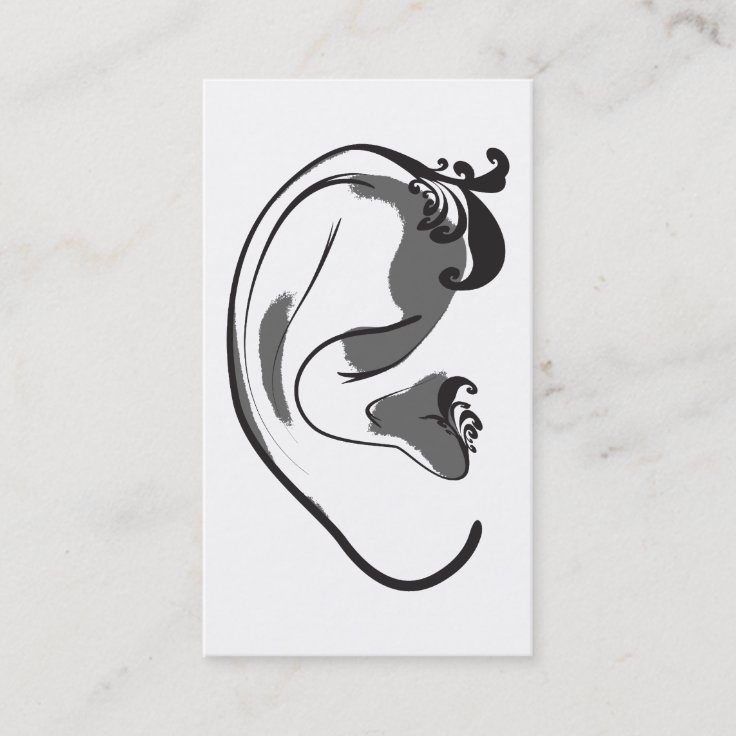 elegant ear business card | Zazzle