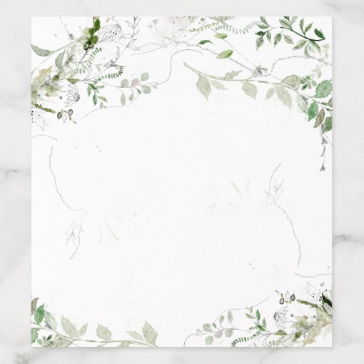 Elegant Earthy Greenery Envelope Liner | Zazzle